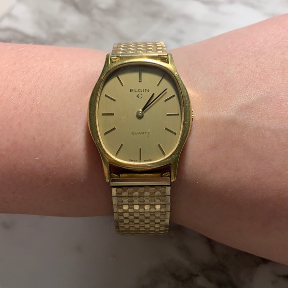 Elgin | Accessories | Elgin Quartz Gold Watch | Poshmark